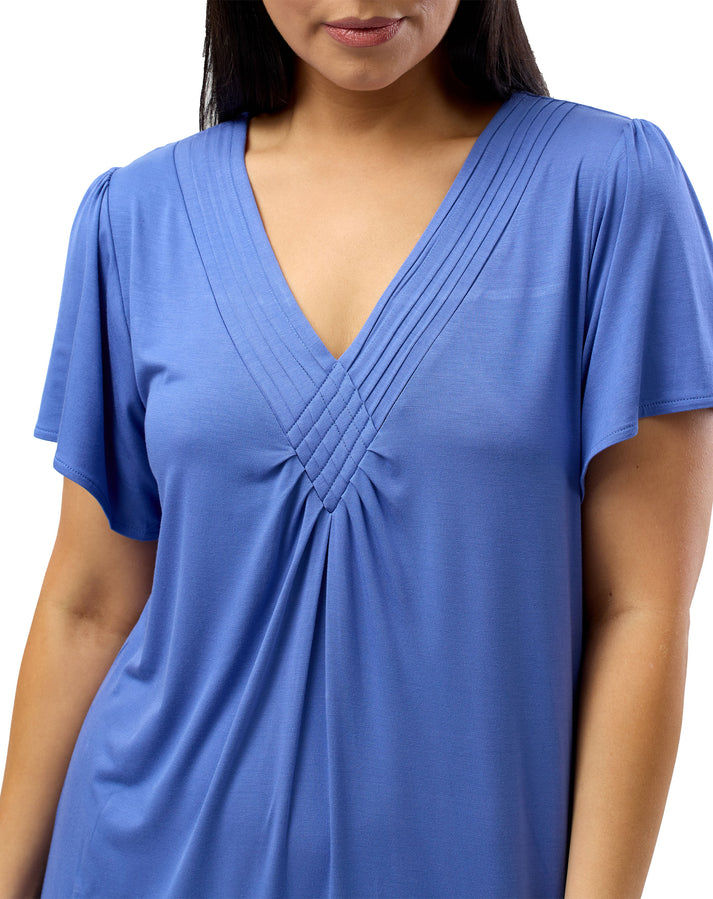 DIAMOND PLEAT NIGHTIE DENIM - Y346DP – Yuu Sleepwear